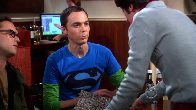 Sheldon's Maroon Logo Superman Shirt - Filmgarb.com